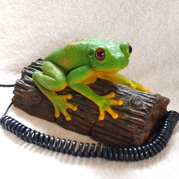 Telemania | Other | Vintage Telemania Tree Frog On A Log Telephone ...